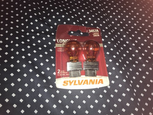 Turn Signal Light Bulb-Amber Long Life Sylvania 3757ALL.BP2 ,3457A ...