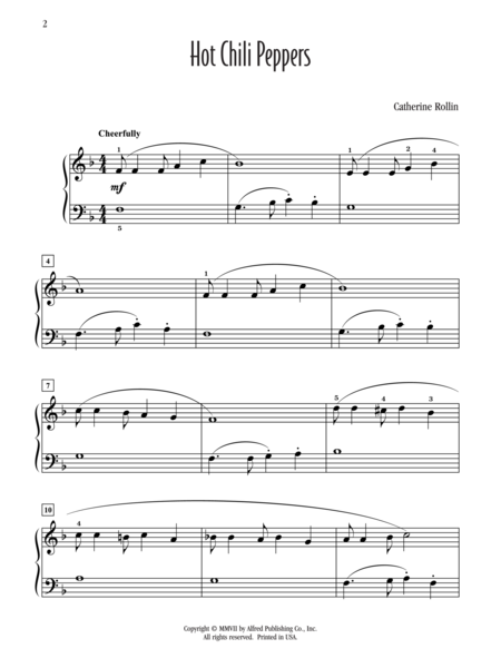 "HOT CHILI PEPPERS" LATE ELEMENTARY PIANO SOLO SHEET MUSIC-BRAND NEW ON ...