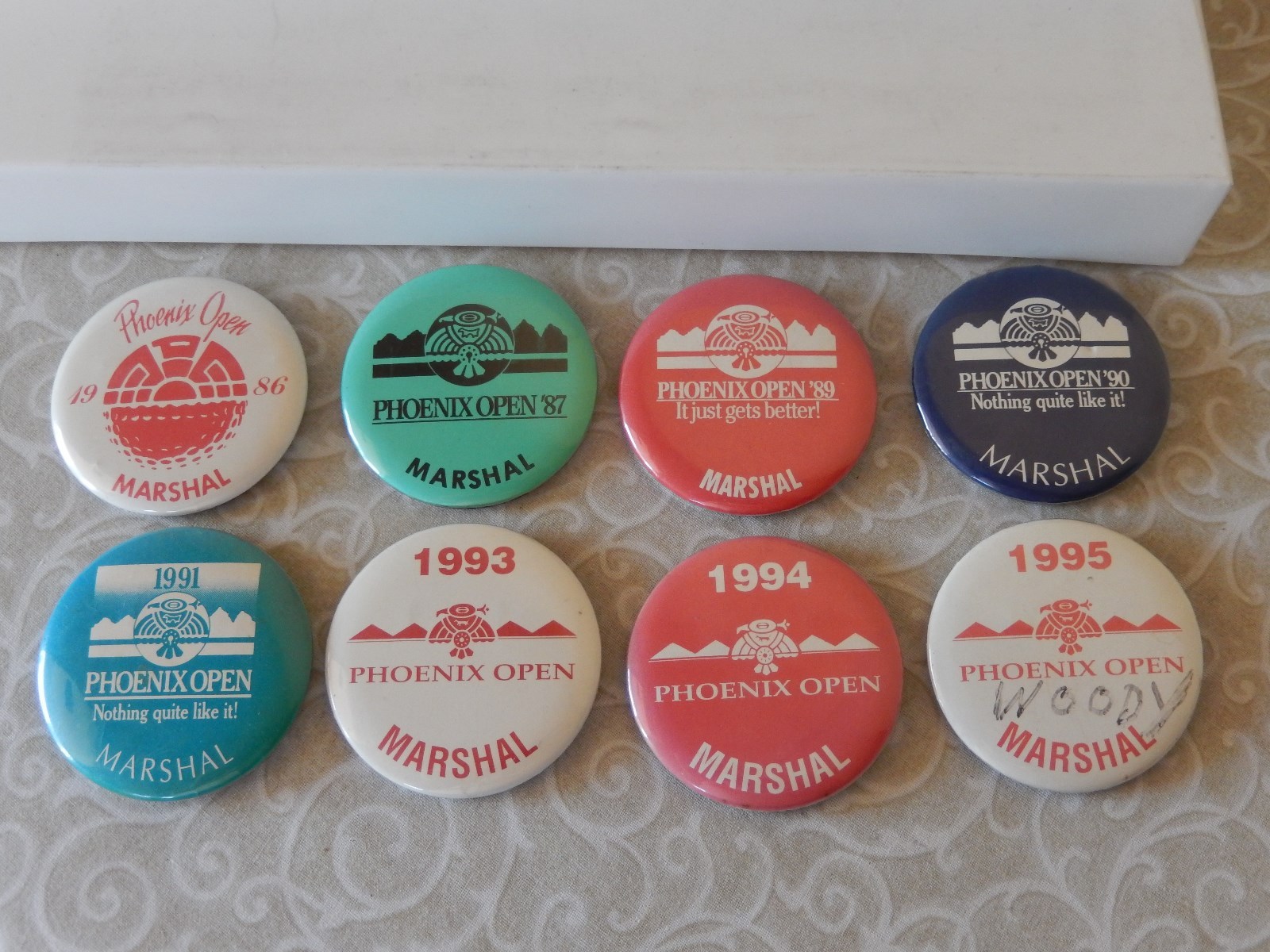 Phoenix Open Lot of Marshal Pin Pinback Buttons Lot of 8 1986 - 1995 ...