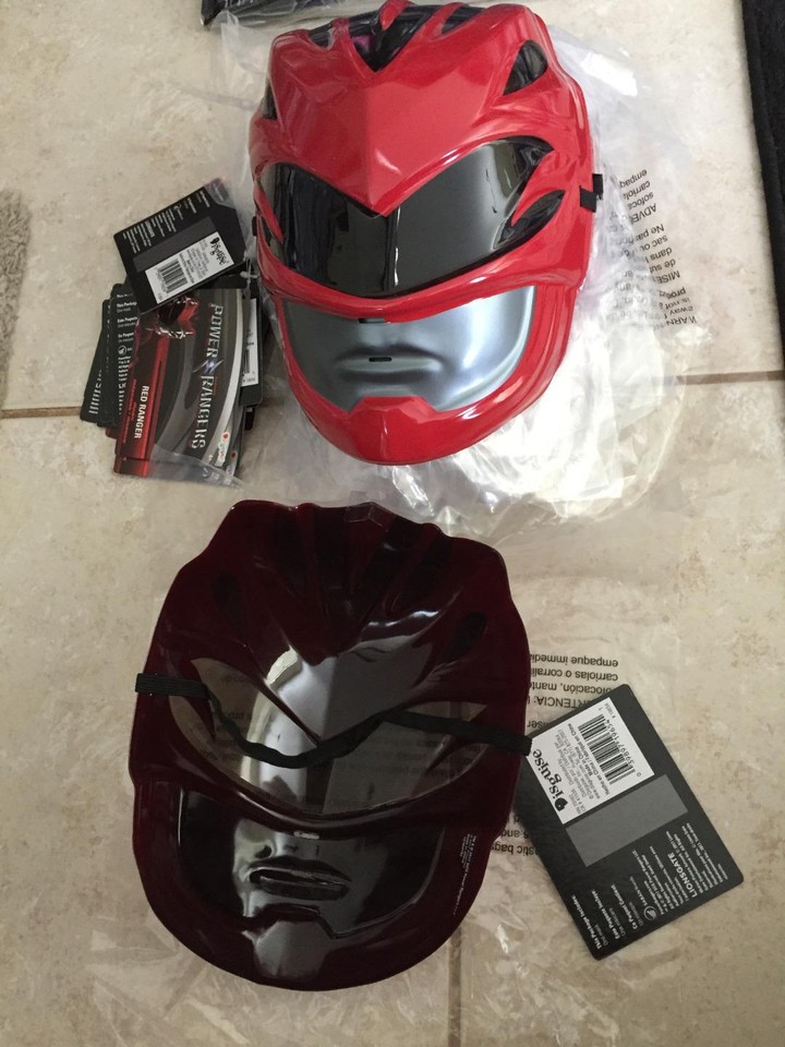 CHILD RED POWER RANGER 2017 MOVIE VACUFORM FACE MASK COSTUME DG19654 | eBay