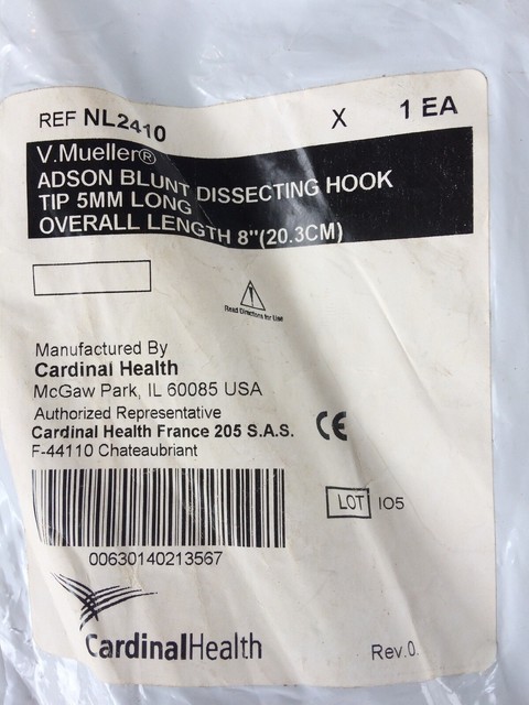 V. Mueller NL2410 Adson Blunt Dissecting Hook for sale online | eBay