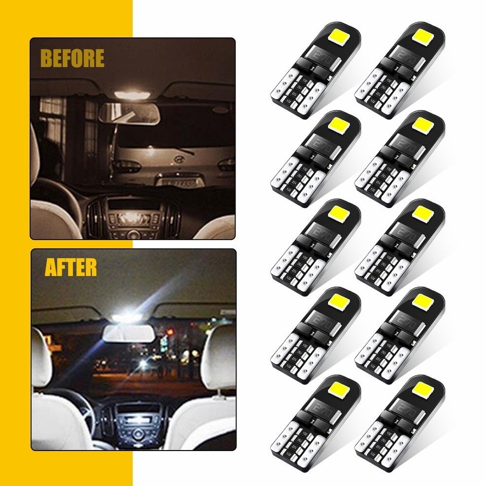Canbus Error Free T10 W5W LED White Light AUXITO License Plate ...