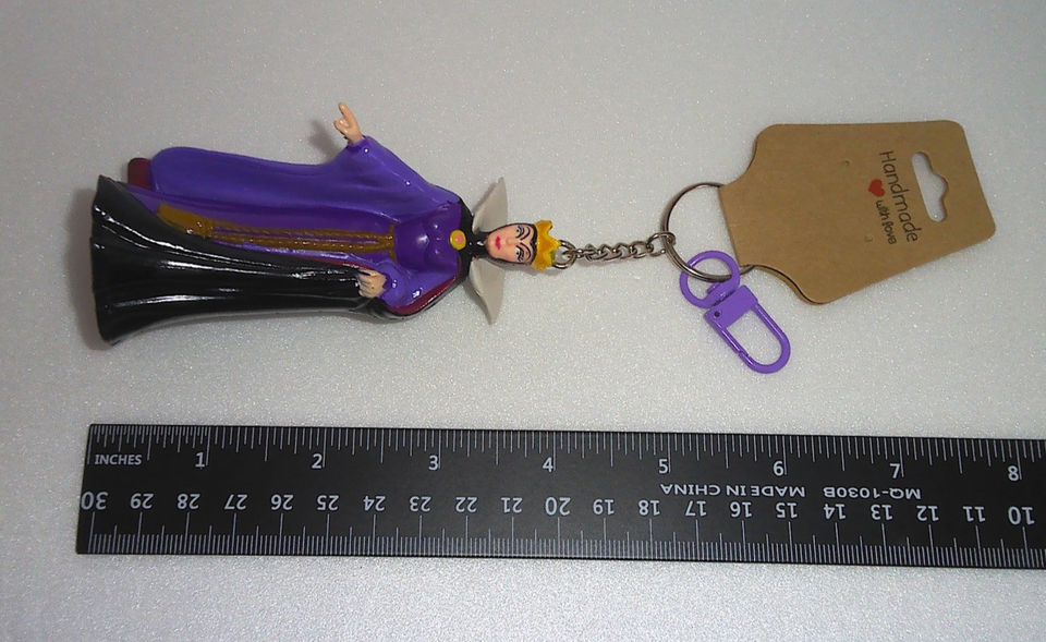 Evil Queen Keychain Handmade Vintage Purse Bag Clip Snow White Villain ...