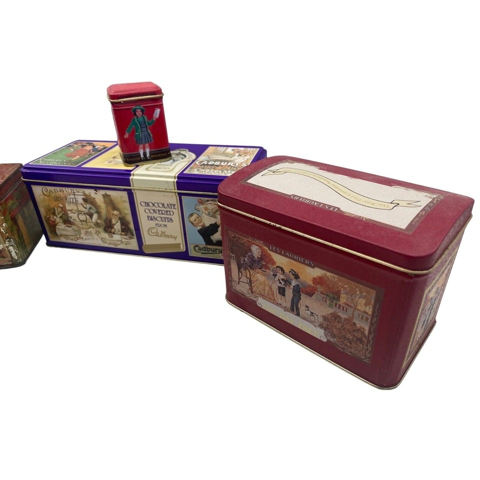 Antique MELLINS Infant & Invalids Las Lauriers Ahmed Tea Biscuit Tins ...