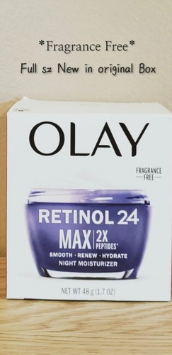 Olay RETINOL 24 MAX 2×Peptides SMOOTH RENEW HYDRATE Night Moisturizer ...