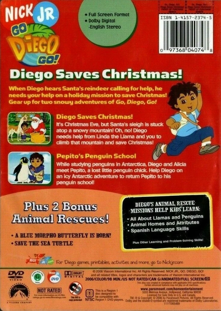 Go Diego Go Diego Saves Christmas Dvd