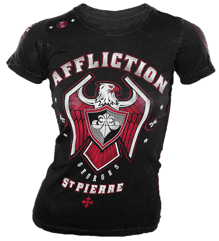 Authentic Affliction Womens Georges St. Pierre Royal Baby Tee,GSP UFC ...