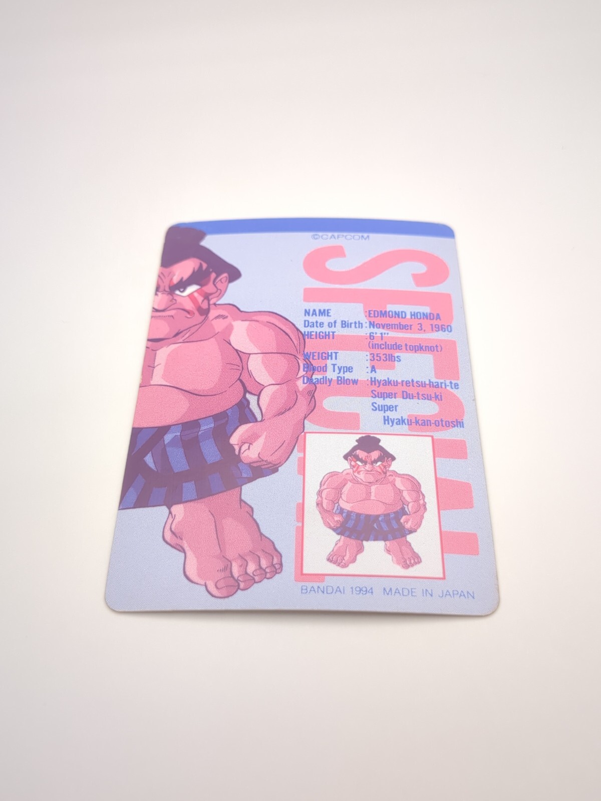 E.Honda Dee Jay #9 Street Fighter II Card Carddass 1994 CAPCOM TCG CCG ...