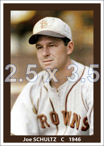Joe Schultz - 1946 St. Louis Browns - choose a size - colorized print ...