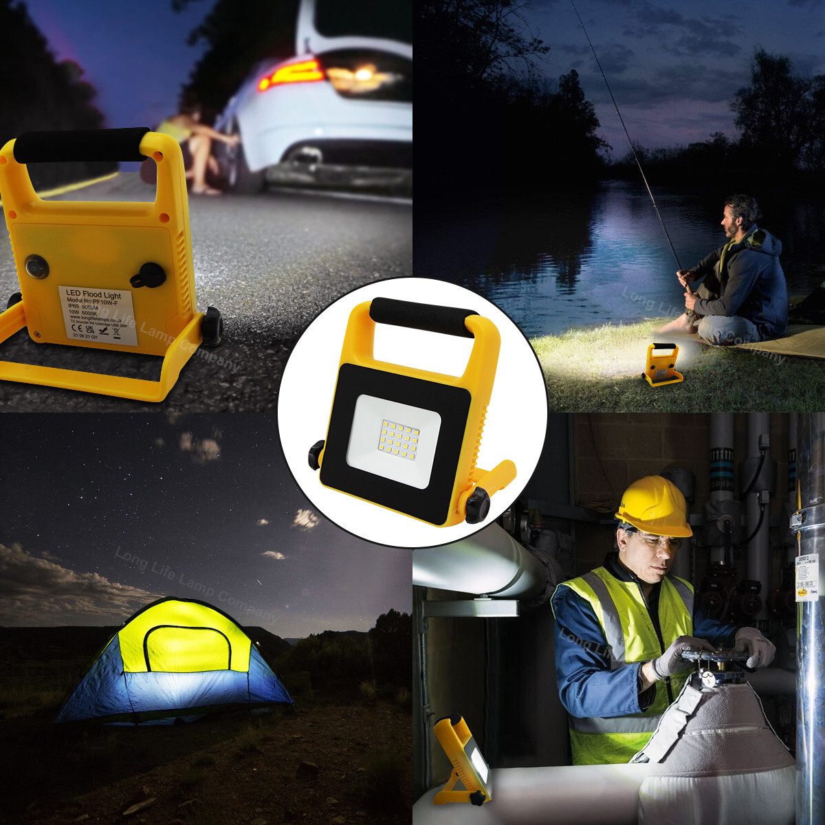 10w Portable LED Work Torch Light Rechargeable Flood Light IP65 12v LED ...