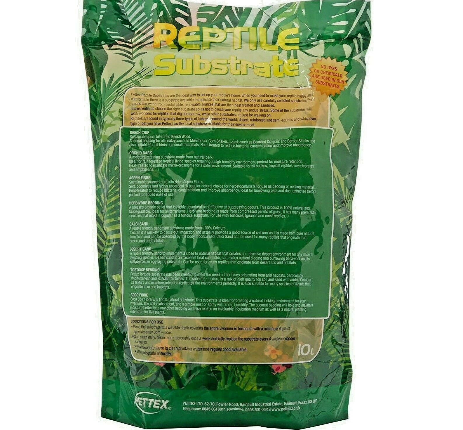 ASPEN FIBRE - (10L) - Pettex Reptile Substrate Kiln Dried bp Animal Pet ...