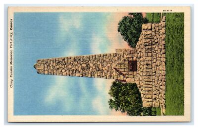 Fort Riley, KS Postcard- CAMP FUNSTON MEMORIAL World War Cavalry ...