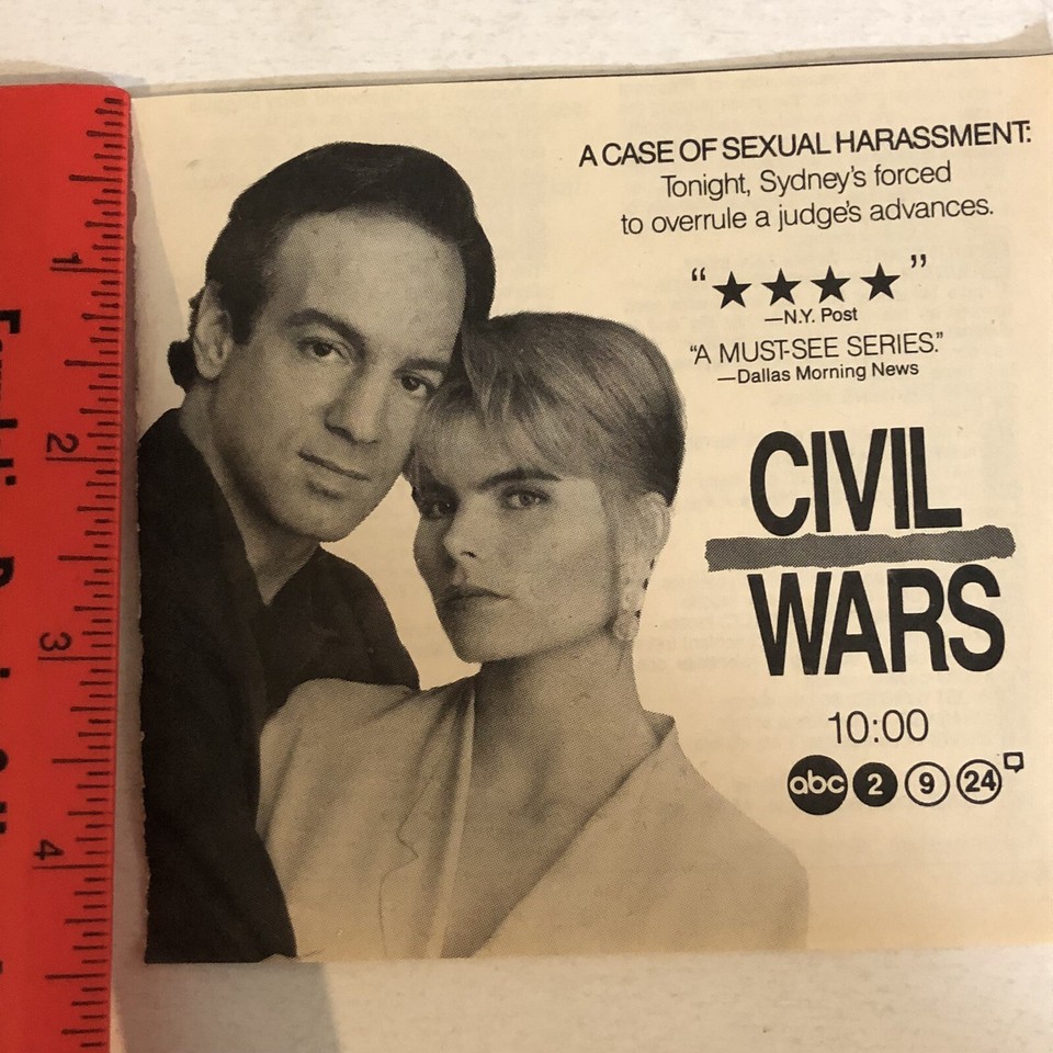 Civil Wars Tv Guide Print Ad Mariel Hemingway Peter Onorati TPA14 | eBay
