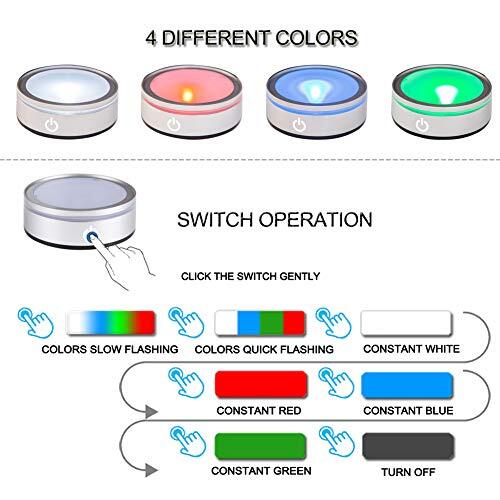 Led Light Base Multicolor Round Show Stand Display Plate For 3d Crystal ...
