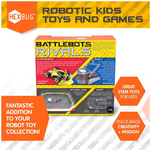 HEXBUG BattleBots Playset Rusty and Hypershock Robotic Toys with ...