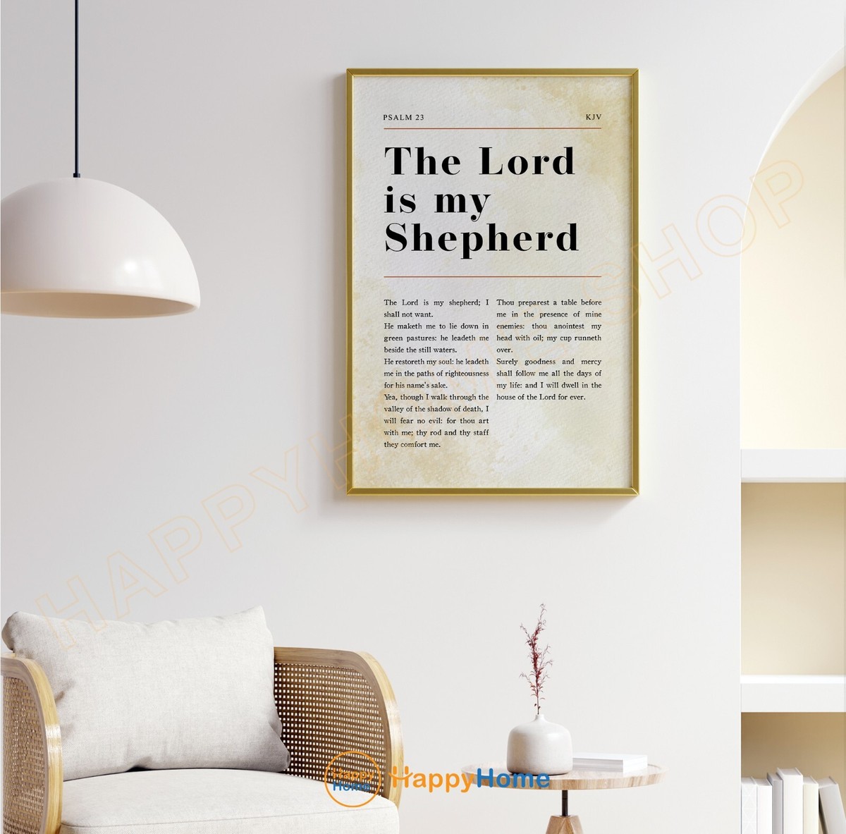 Scripture Wall Art Psalm 23 Kjv The Lord Is My Shepherd