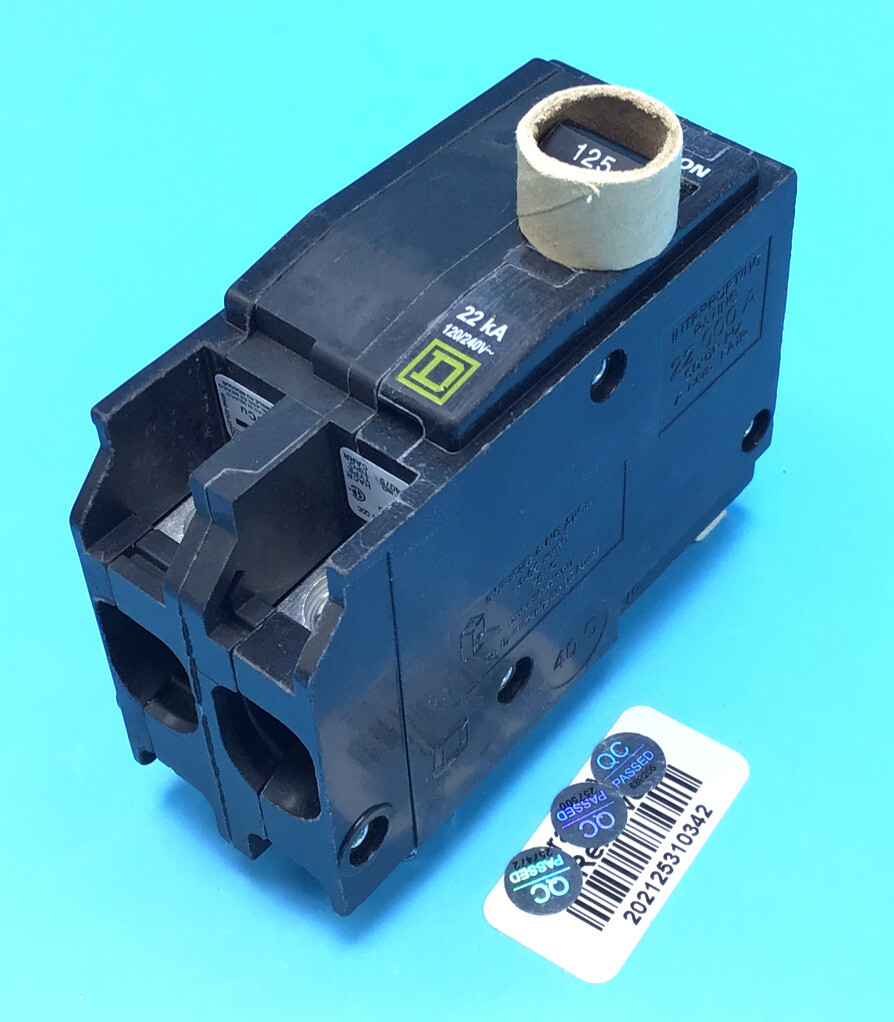 New Circuit Breaker Square D QO2125VH 125 Amp 2 Pole 120/240V 22kA | eBay