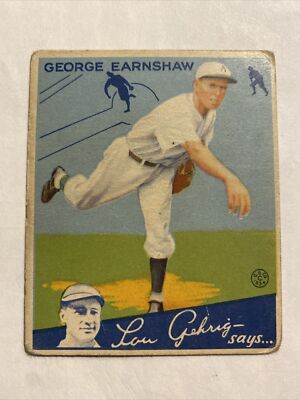 1934 Goudey Big League Chewing Gum - R320 #41 George Earnshaw (RC) | eBay