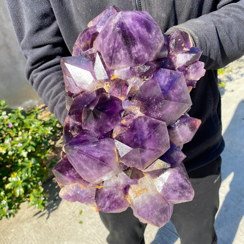22lb Large Natural Amethyst geode quartz cluster crystal specimen ...