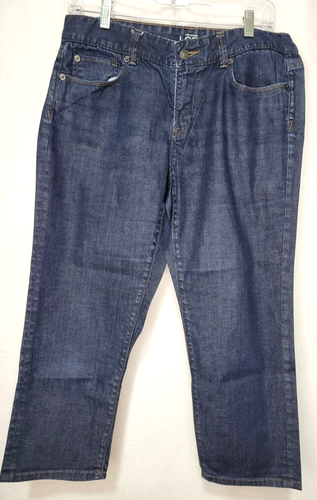 Ann Taylor LOFT Blue Jeans Womens 29/8 Curvy Crop Mid Rise Dark Wash Capri | eBay