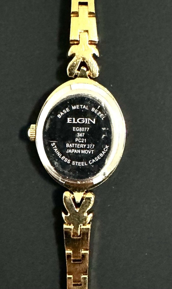 Vintage Elgin Women’s Gold Tone With Ruby Stone Watch | eBay