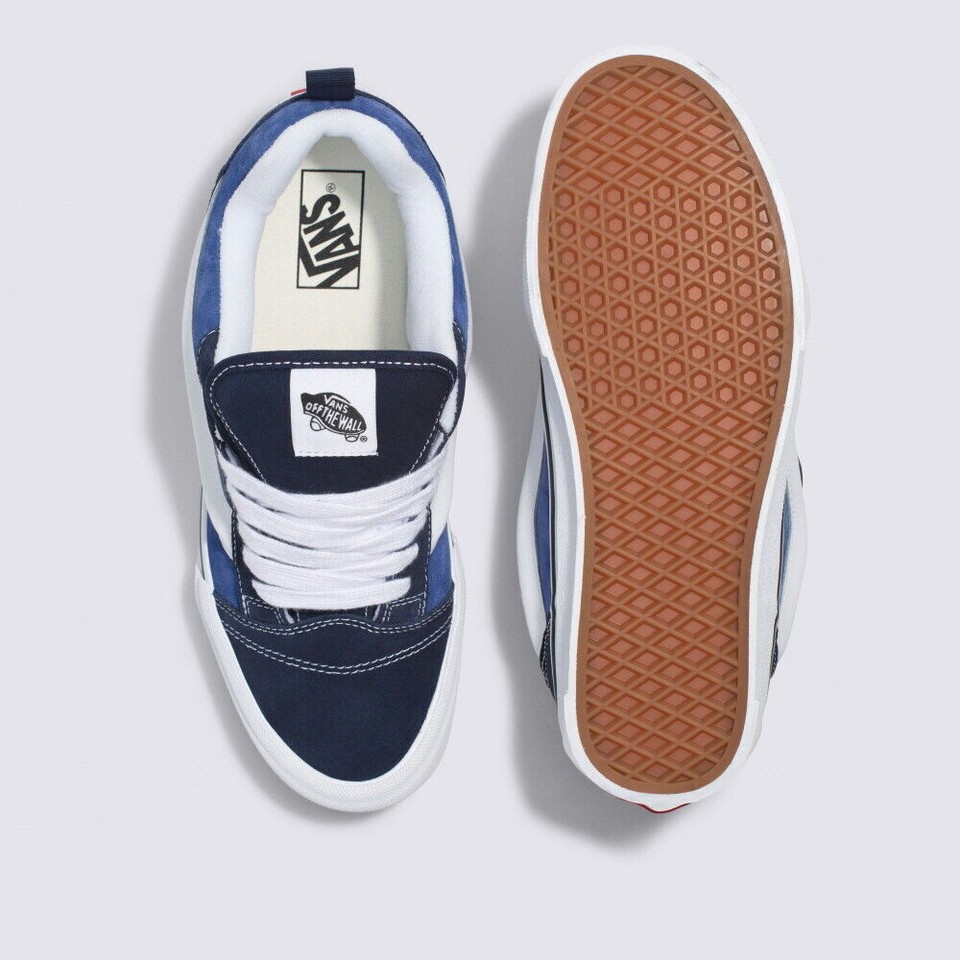 Vans Knu Skool Skate Shoes Sneakers Navy True White VN0009QCNWD | eBay