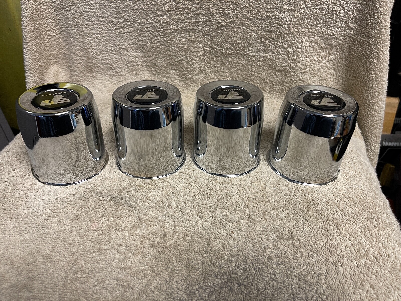 PROGRESSIVE WHEEL CENTER CAPS SET OF 4, 3 1/2 X 3 3/8 | eBay