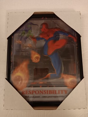 Marvel Spider-Man Responsibility Inspirational Art Print 8 x 10 Framed ...