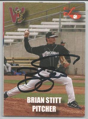 Seattle Mariners BRIAN STITT autographed 2004 Wisconsin Timber Rattlers ...