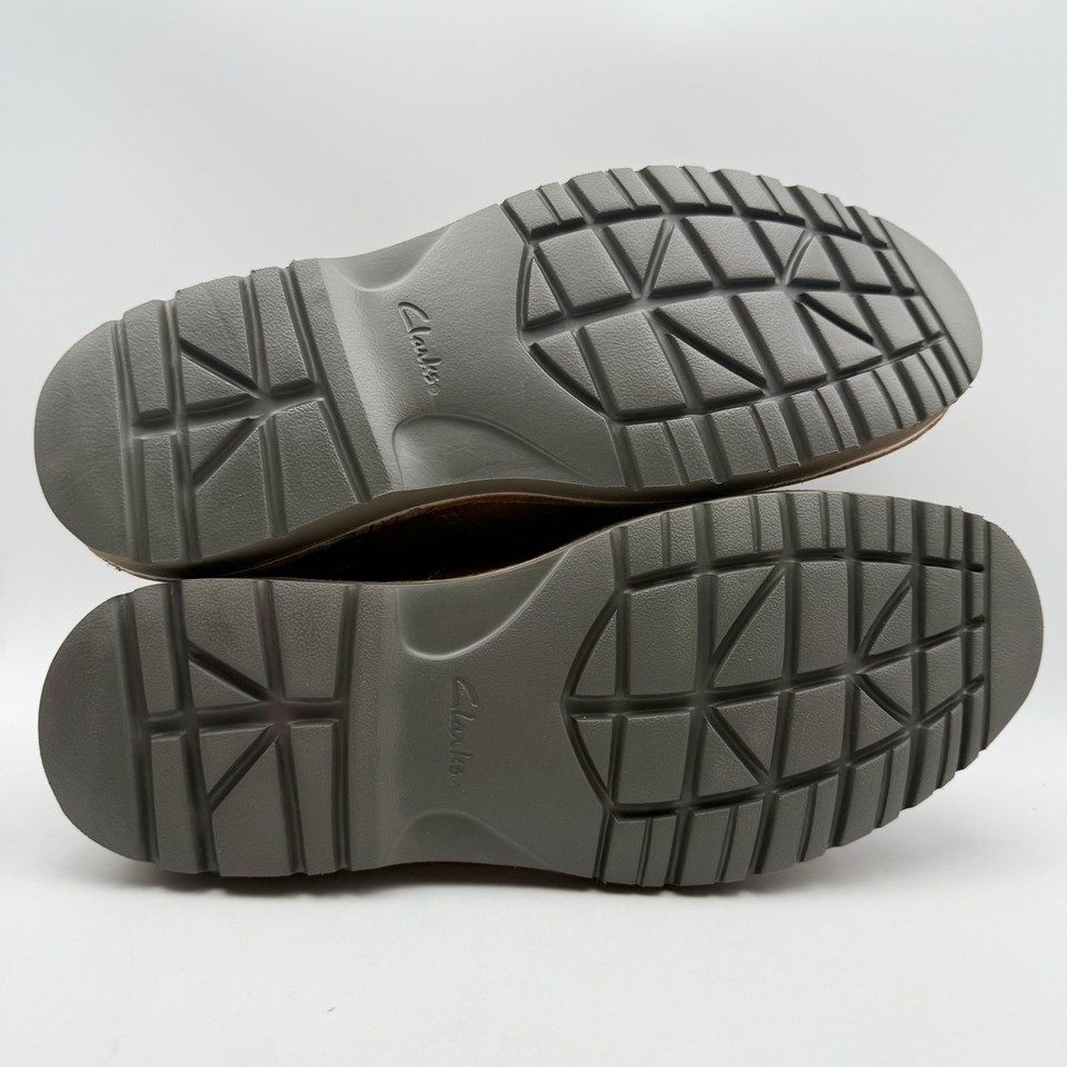 Clarks Mens Eastridge Mid Boots US 11 Wide EU 44.5 Brown Leather NIB | eBay