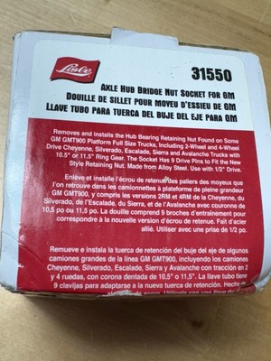 Lisle 31550 Axle Hub Bridge Nut Socket For GM | eBay