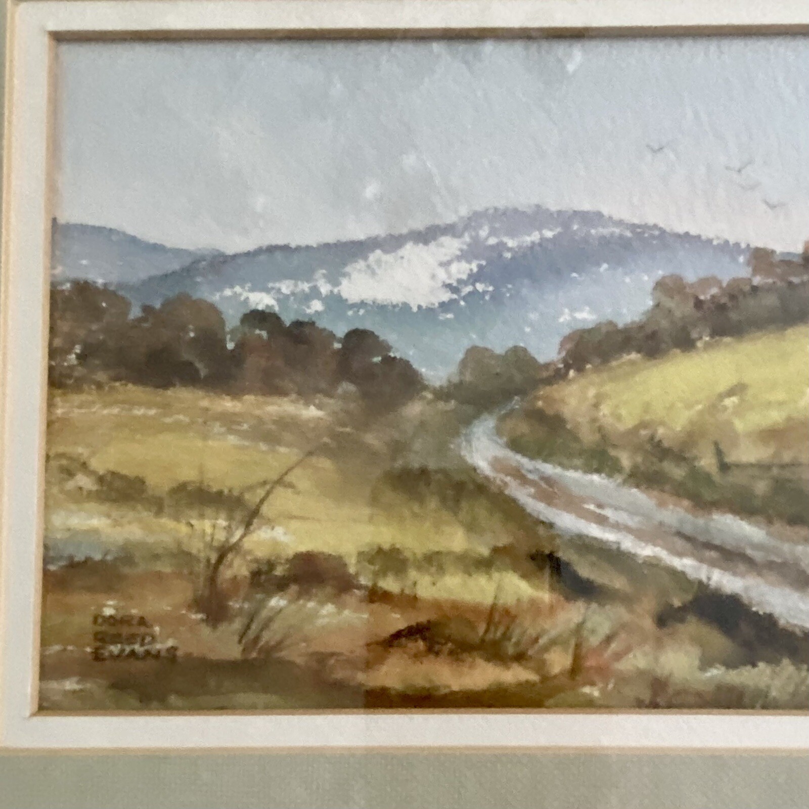 Mid-Century Dora Reed Evans Original Watercolor Painting Landscape ...
