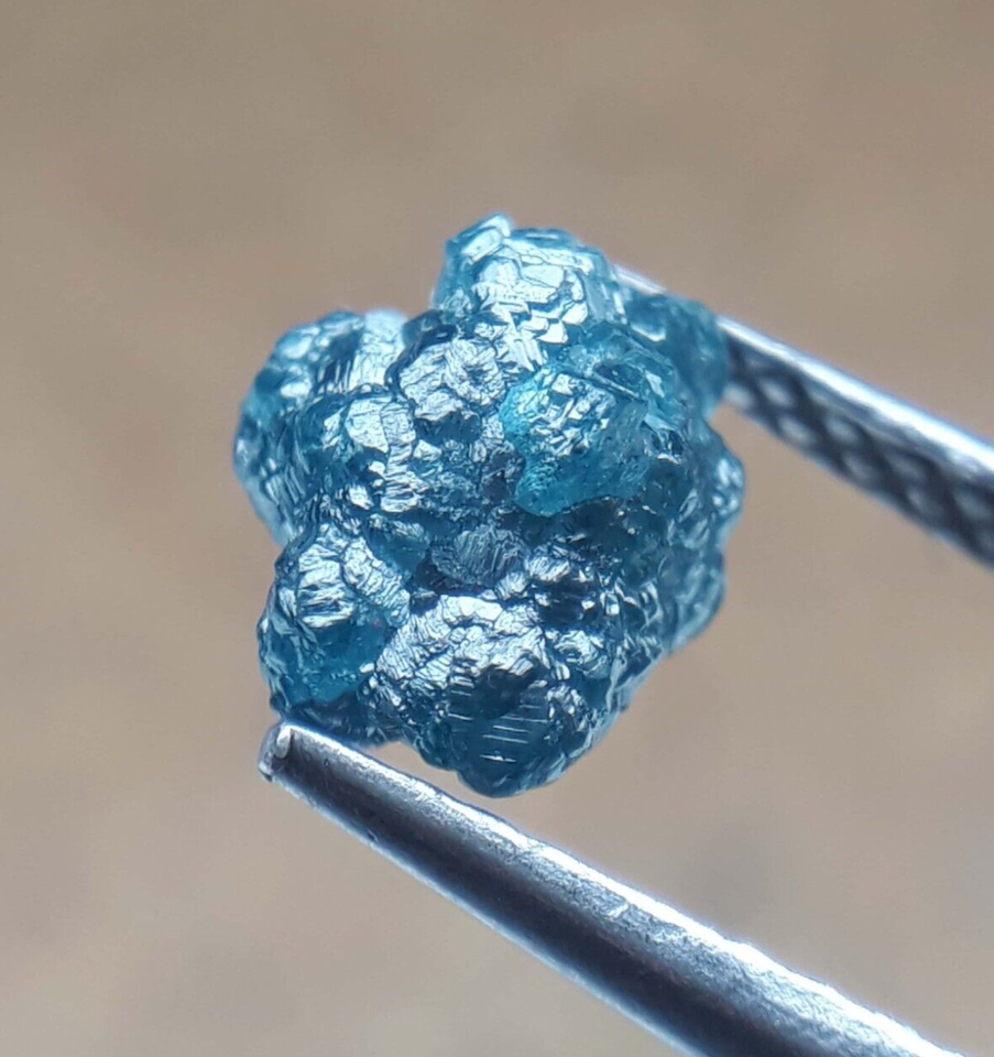 0.91 Ct, Natural Rough Loose Diamond,Light Blue Rough Diamond,Blue ...