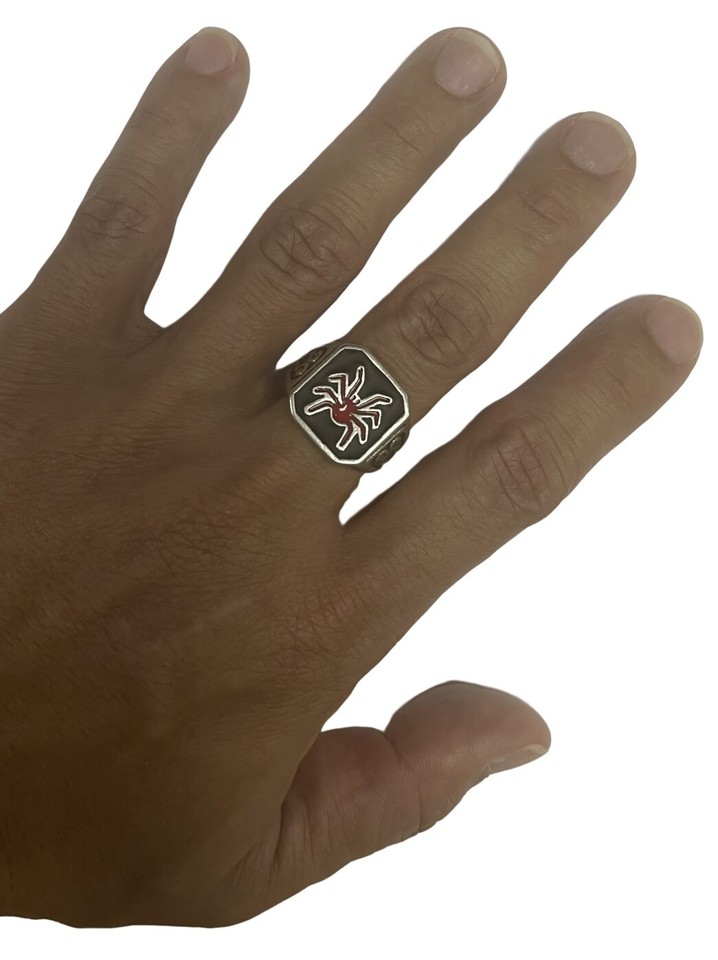 THE SPIDER PULP MAGAZINE RING spiderman rare STAINLESS STEEL Prop ...