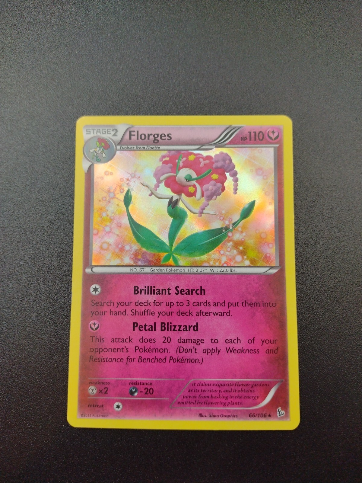 Florges 66/106 - Holo Rare - XY Flashfire 2014 - Pokemon Card TCG - NM ...