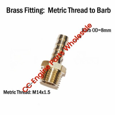 Male Thread M14 M14x1.5 to Barb 8mm 5/16" Connector Hose Fitting ...