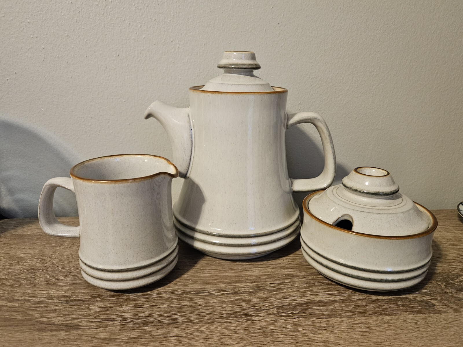 Vintage Fjord Denby Coffee / Teapot and Creamer Set Stoneware Made in ...