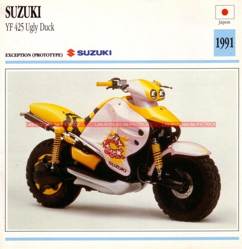 SUZUKI YF 425 Ugly Duck Prototype YF425 1991 : Fiche Moto #000735 | eBay