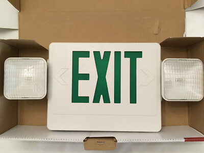 Exit Signs - Green Letters