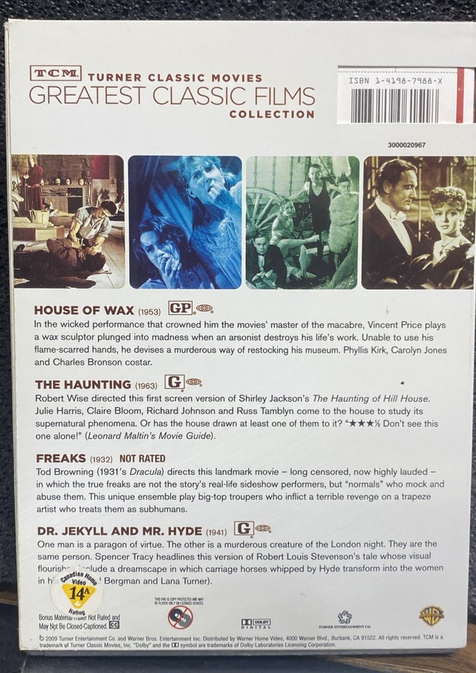 Tcm Greatest Classic Films Collection: Horror (DVD) | eBay