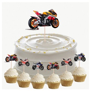 MotoGP Motorbike Birthday Cupcake & Party Food Toppers Decorations ...