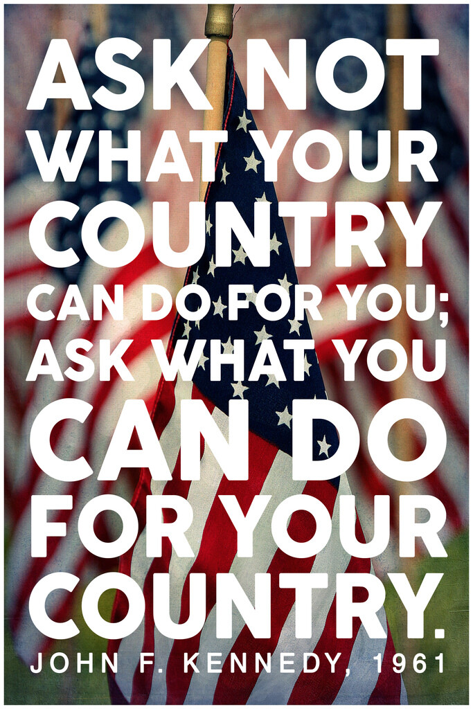Jfk Ask Not Quote John F Kennedy PRINTABLE Wall Art JFK Digital