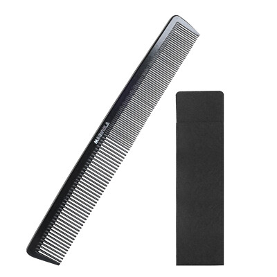Black Carbon Barber Fiber Cutting Comb Fine Tooth professional Hair ...