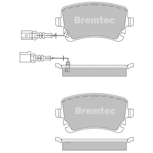 Bremtec Euroline ECE R90 Approved Ceramic Brake Pads BT1495ELC | eBay
