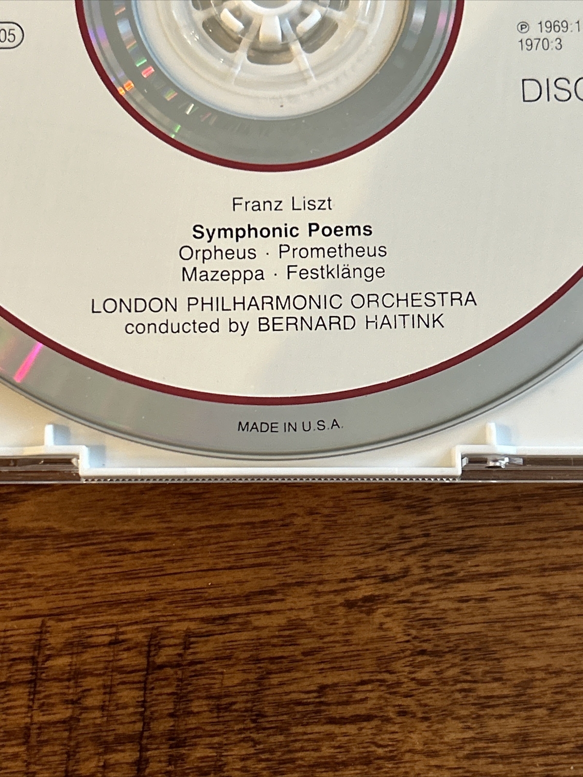 Liszt Complete Tone Poems 4 Disc Cd Set Bernard Haitink Philips Ex ...