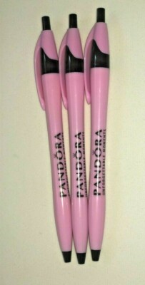 3 PANDORA pink pens party collection UNFORGETTABLE MOMENTS ICONIC CROWN ...