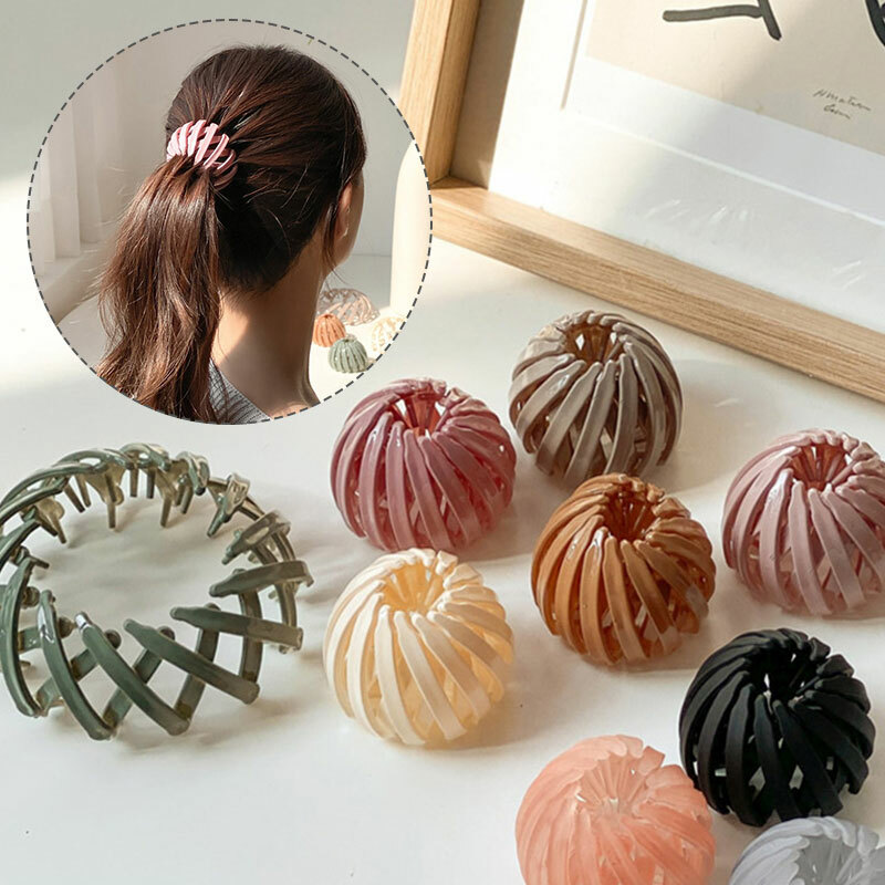Expandable Hair Clip Bun Bird Nest Hairpin Women Lazy Hair Claws ...
