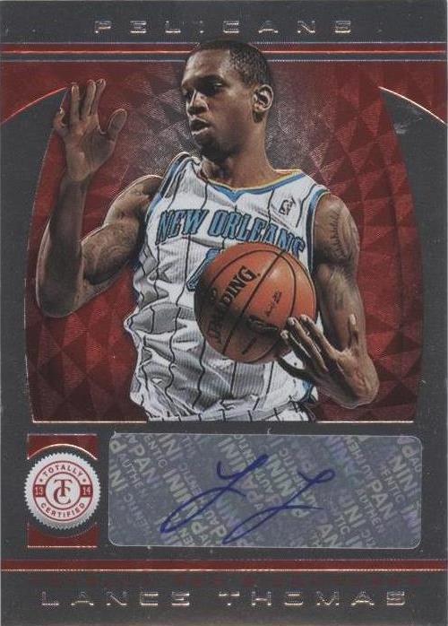 2013-14 Totally Certified - Signatures Lance Thomas #222 Totally Red ...