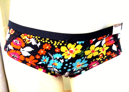 NEW Cacique Nylon Extra Soft Cheeky Black Vibrant Floral 22/24 2X ...
