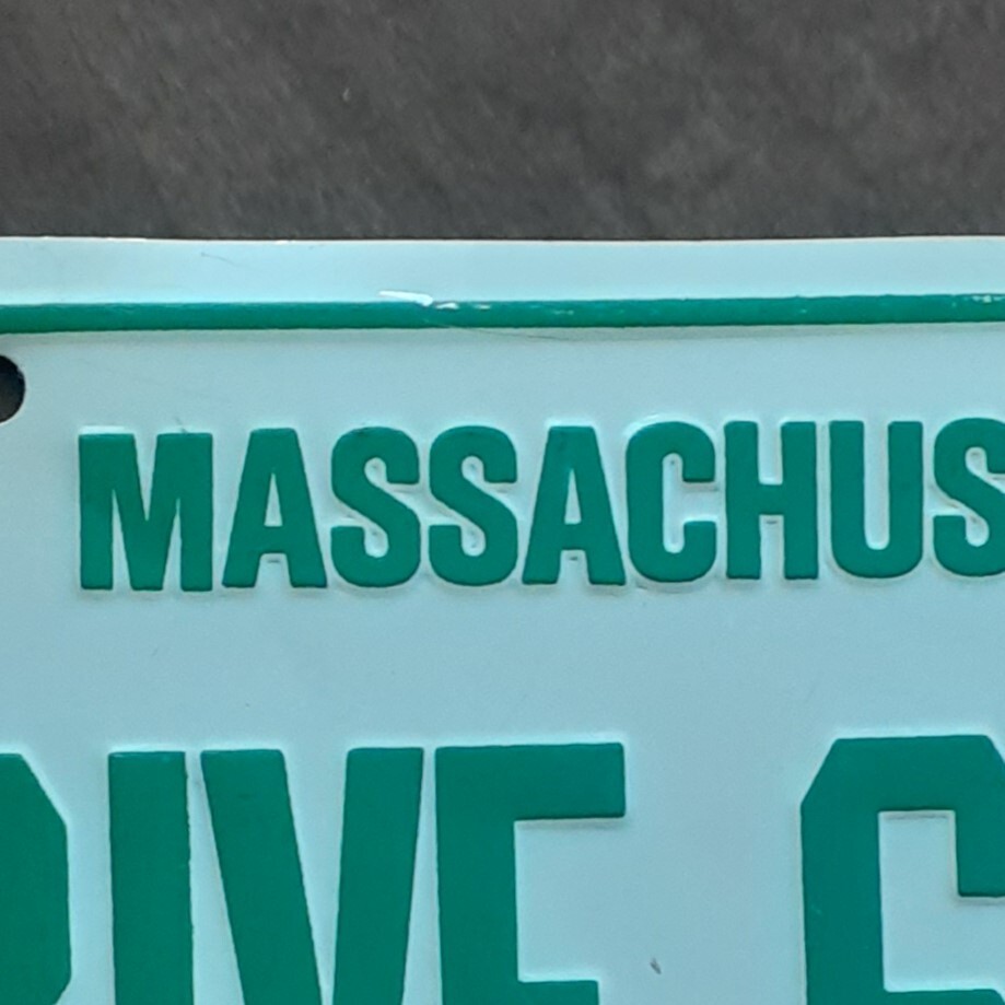 Rare Vintage 1978 Arrive Stoned Novelty License Plate Massachusetts Man ...